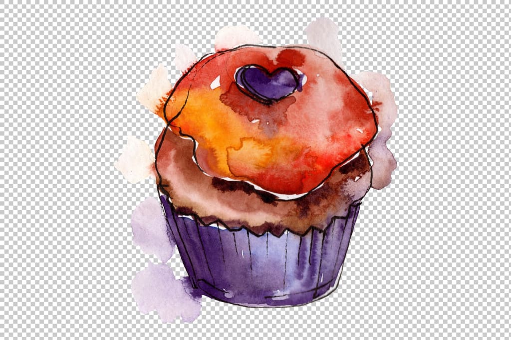 Dessert Sweet tooth Watercolor png – WatercolorPNG